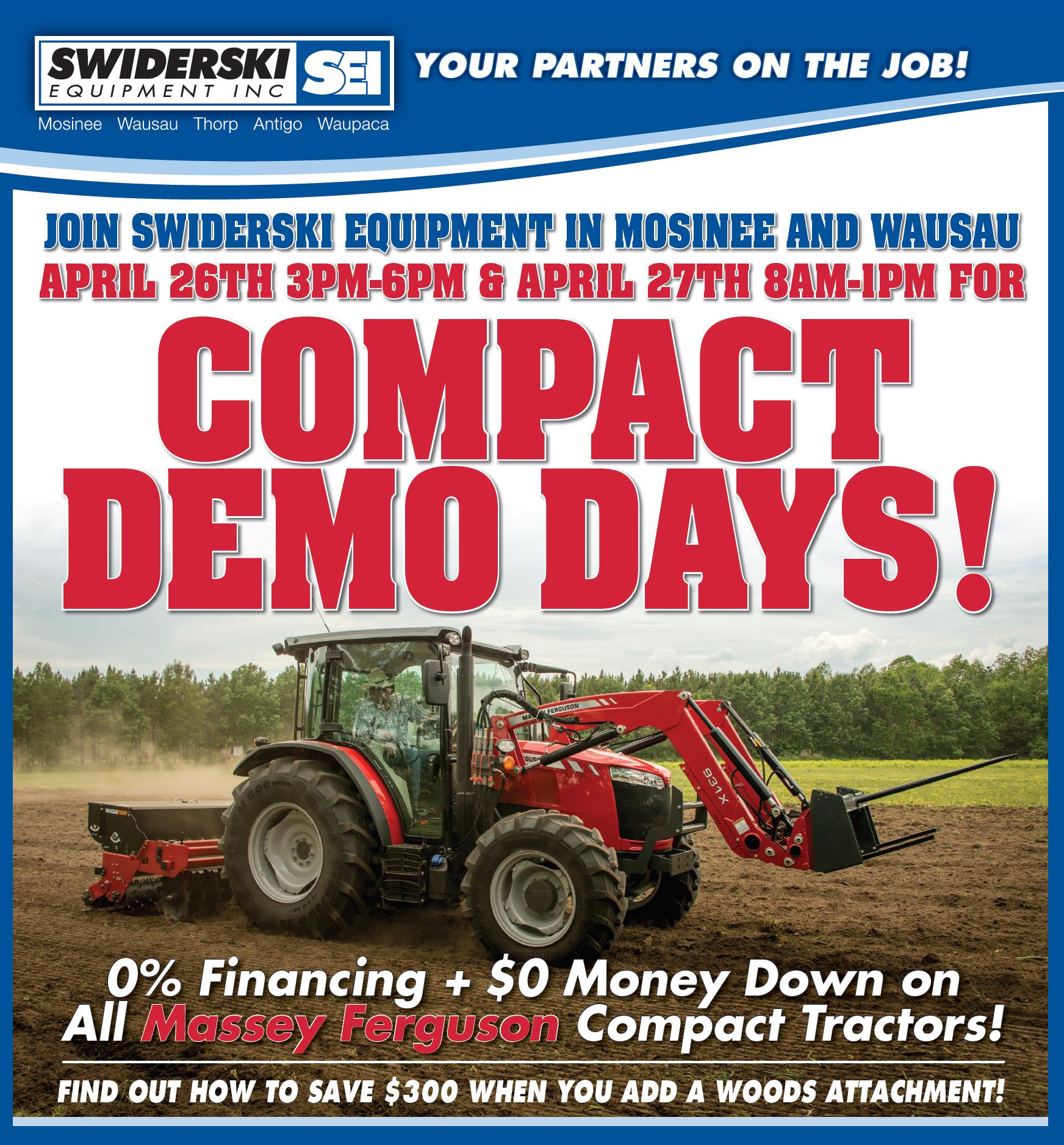 Compactdemodays | Swiderski Equipment Inc. | Mosinee Wisconsin